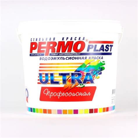 Краска PERMOPLAST Ультра для внутренних и внешних работ 15 кг, 00011045 ...