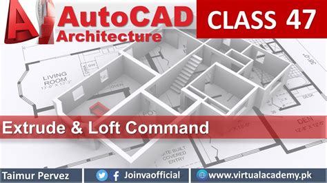 Autocad 3d Modeling Complete Training Working On Extrude Command Working On Loft Command 47