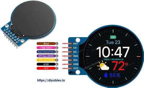 Esp8266 128 인치 원형 Tft Lcd 디스플레이 모듈