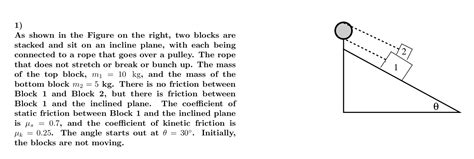 Solved A Find Acceleration And Tension When Block 1 Starts Chegg Com