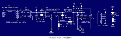 Schematic Diagram Electronic Device Vector Drawing Stock Vector Royalty Free 2516512387