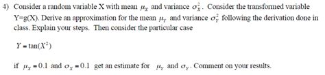 solved 4 consider a random variable x with mean μx and