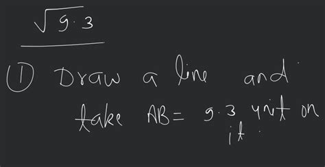 How To Represent Root 9 3 In Number Line With Explanation Of Constructio