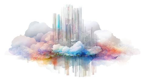 Architectural Cloud Concept With City Structure And Connections Urban Architectural Cloud Concept With City Structure And Connections Urban