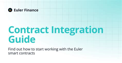 Contract Integration Guide Euler Finance