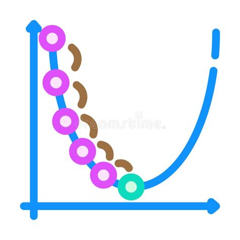 Gradient Descent Algorithm Color Icon Vector Illustration Stock Vector