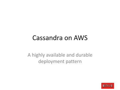 Cassandra Performance And Scalability On Aws Pptx