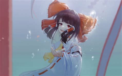 다운로드 하쿠레이 레이무 동방 프로젝트 일본 만화 애니메이션 캐릭터 동방 동방프로젝트의 등장인물 주역 바탕 화면 무료 데스크톱 용 무료 데스크톱 용 그림