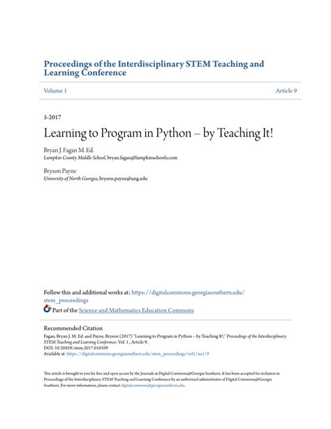 PDF Learning To Program In Python By Teaching It