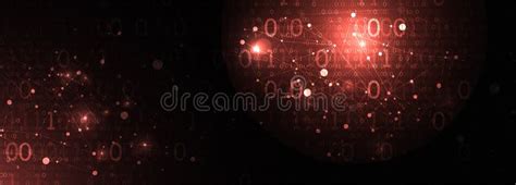 Technology Background With Plexus Effect Big Data Concept Binary Computer Code Stock Vector