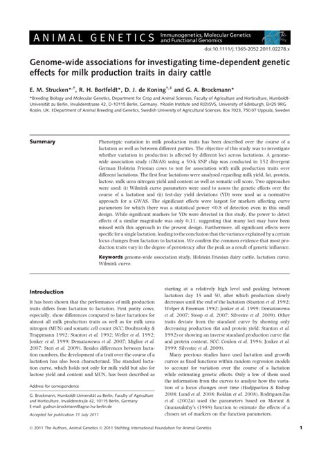 Pdf Genome Wide Associations For Investigating Time Dependent Genetic