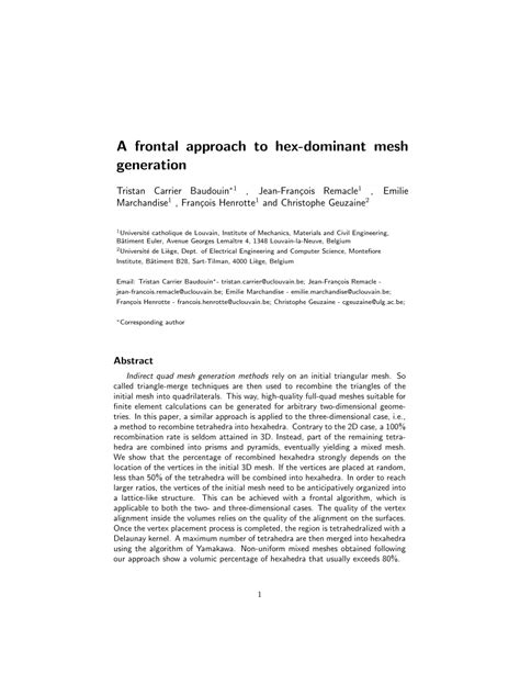 pdf a frontal approach to hex dominant mesh generation