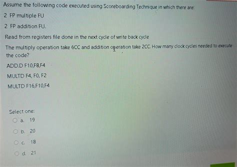 solved assume the following code executed using