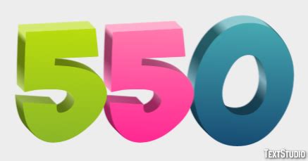 550 Text Effect and Logo Design Number