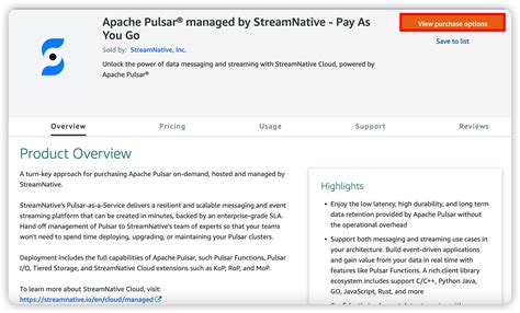 Get Started With StreamNative Cloud On AWS Marketplace With Pay As You