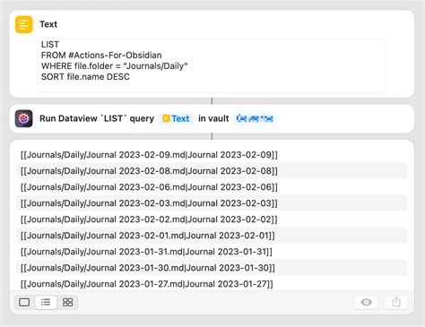 Actions For Obsidian › Actions › Get Dataview List — Actionsdotwork Docs