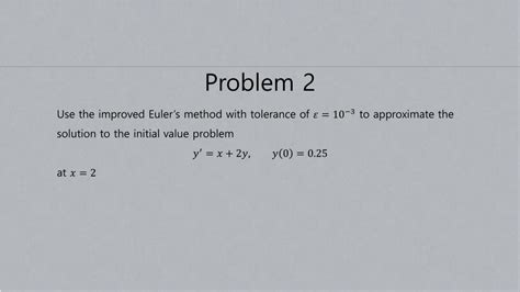 PPT Improved Eulers Method PowerPoint Presentation Free Download ID