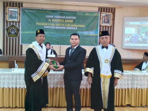 dosen unisnu jepara khoirul anam raih doktor dari pdim unissula