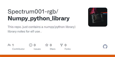 GitHub Spectrum001 Rgb Numpy Python Library This Repo Just Contains A Numpy Python Library