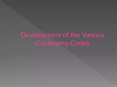 Introduction To Cataloging And Classification Ppt