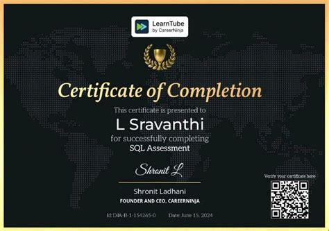 sravanthi lingabathina on linkedin i got a certificate of completion on sql so happy to share this…