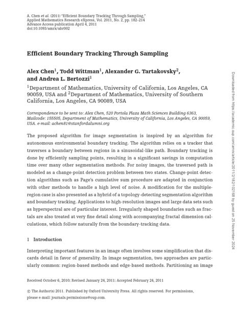 Boundary Tracking Procedures Pdf Image Segmentation Applied