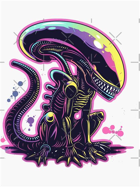 Adorable Alien Cute Xenomorph Sticker Sticker For Sale By Nick C
