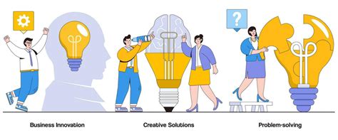 Business Innovation Creative Solutions Problem Solving Concept With Character Innovative