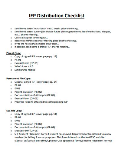 Free 26 Distribution Checklist Samples In Pdf Ms Word