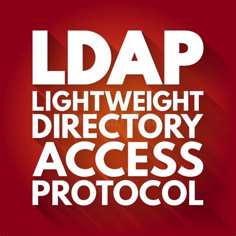 LDAP Lightweight Directory Access Protocol Acronym Technology Concept Background Stock