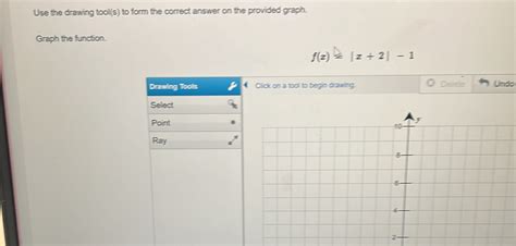 Solved: Use the drawing tool(s) to form the correct answer on the provided graph. Graph the ...