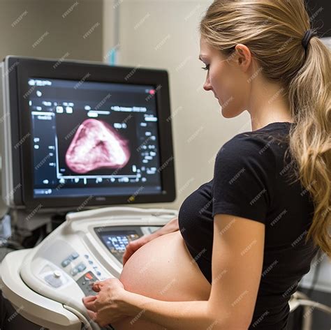 A Pregnant Woman Receiving An Ultrasound Scan To Monitor Fetal