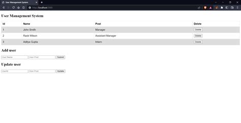 Create A User Management System In Nodejs Codeforgeek