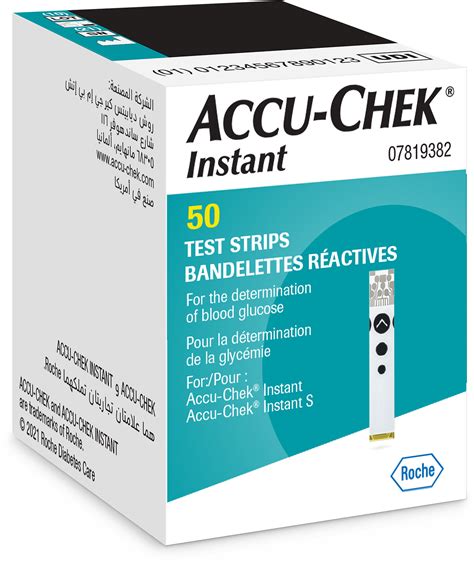 Accu Chek Instant Blood Glucose Test Strips Pcs Nahdi Online Pharmacy First Grade