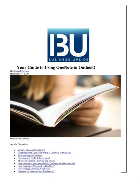 PPT Your Guide To Using OneNote In Outlook PowerPoint Presentation Free Download ID 11452957