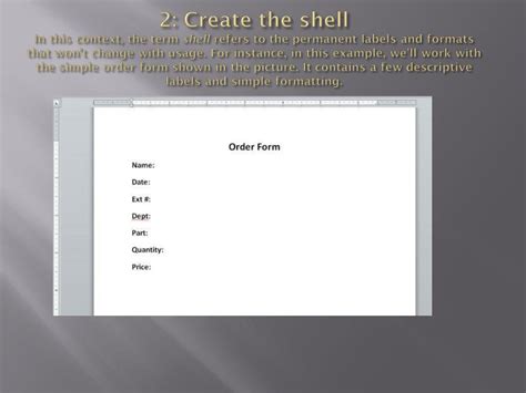 Ppt Step By Step Guide Creating Word Input Forms Effortlessly
