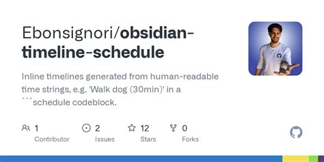 GitHub Ebonsignori Obsidian Timeline Schedule Inline Timelines Generated From Human Readable