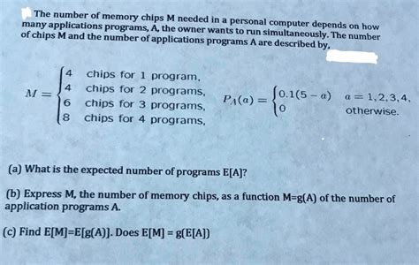Solved The Number Of Memory Chips M Needed In A Many Applications