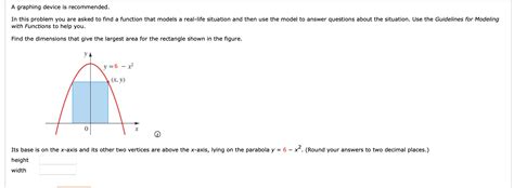 solved a graphing device is recommended with functions to