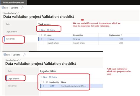 data validation checklist workspace in microsoft dynamics 365 finance