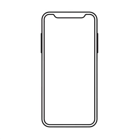 Smart Phone Single Line Icon Design Outline 47109379 Vector Art At Vecteezy