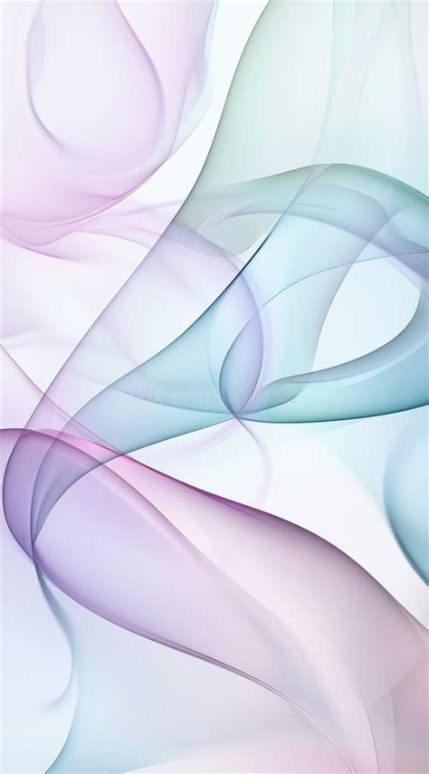 Pastel Colored Abstract Waves Are Flowing And Creating A Beautiful And Elegant Design On A White