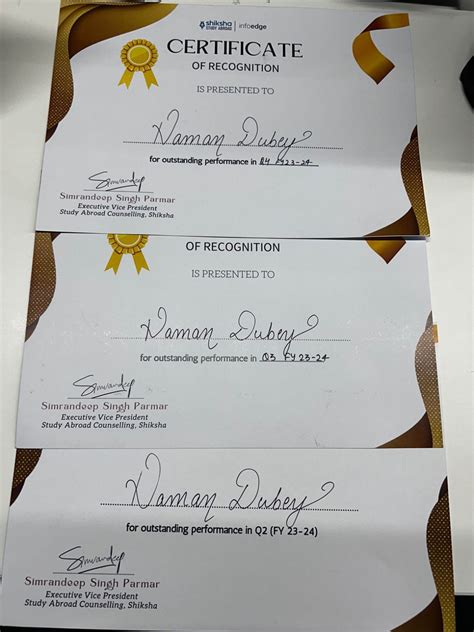 Naman Dubey On Linkedin Recognition Performance Gratitude