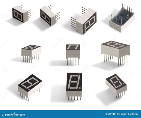 7 Segment 1 Digit LED Diplay Stock Photo Image Of Isolated Diode 61994614