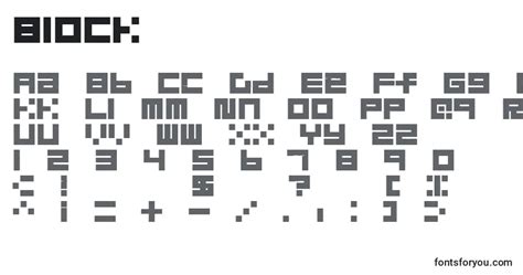 Block 103400 Font Download For Free Online