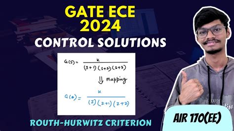 Gate 2024 Ece Control Solution Prepfusion Youtube