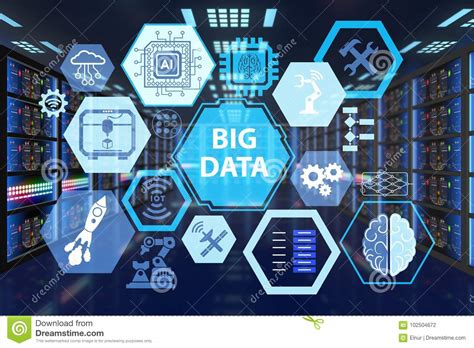 the big data computing concept of modern it technology stock illustration illustration of