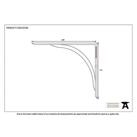 Black Curved Shelf Bracket 10 X 7 For Sale Period Home Style