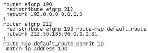 Refer To The Exhibit A Partial Routing Configuration Is Shown