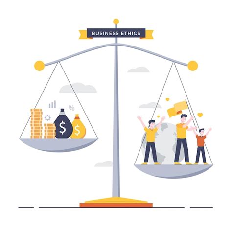 비즈니스 윤리 그림 프리미엄 벡터